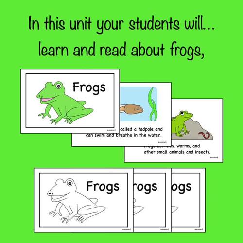 Frogs - Nonfiction Writing Unit - for early writers and ESL students