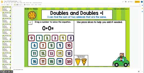 Doubles Facts Distance Learning Google Slides Digital Math Game | TpT