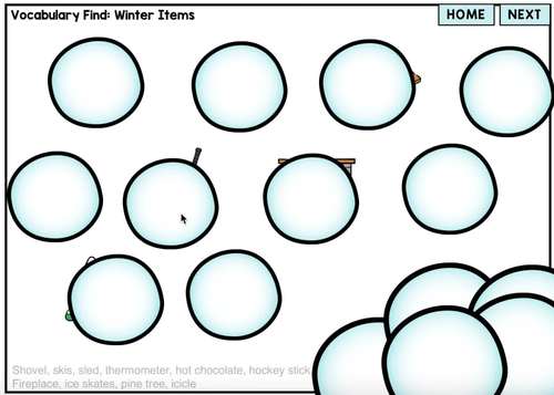 Winter Vocabulary and Language Boom Cards by Listening Fun | TpT