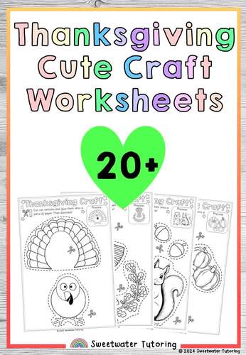 Thanksgiving Cute Cut and Paste Craft Pumpkin Turkey Corn Fall ...