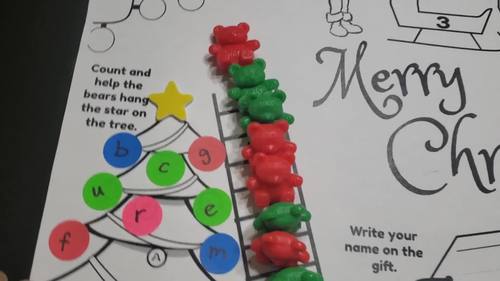 Preschool Christmas Activity Mat by Teaching Tots and Teens | TPT