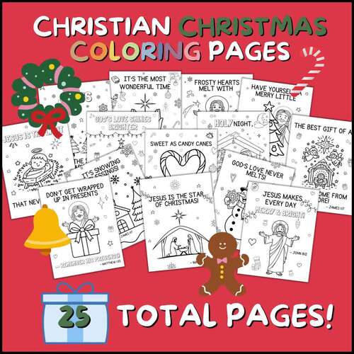 Christian Christmas Coloring Pages | Bible Verse Holiday Coloring ...