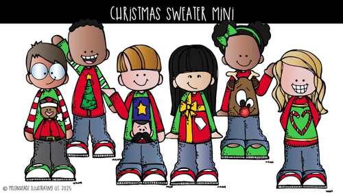Christmas Sweater clip art Set 2 Mini by Melonheadz Clipart | TPT
