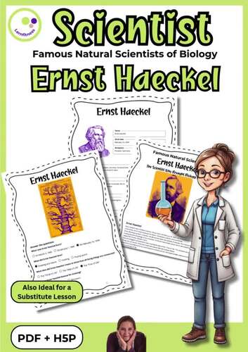 Scientist Ernst Haeckel - Fact Sheet, Quiz + Interactive PDF + H5P