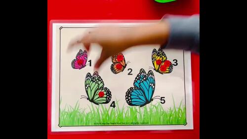 Butterfly Counting 1–5 Mat | Spring Number Sense Activity PreK–K