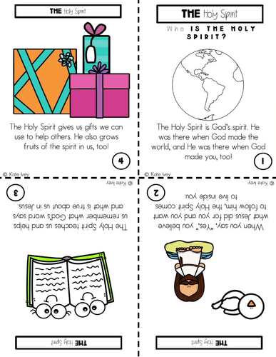 Simple Holy Spirit Foldable Book by Kate Ivey in the Middle | TPT