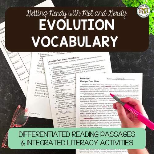 Evolution | Adaptation Vocabulary Differentiated Science Reading Passages