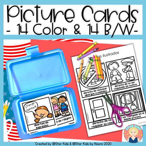 The Bill of Rights in SPANISH | K-2 by Star Kids by Naomi | TPT