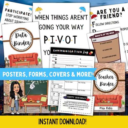 Friends Back to School BUNDLE | Printable Classroom FRIENDS Theme Decor ...