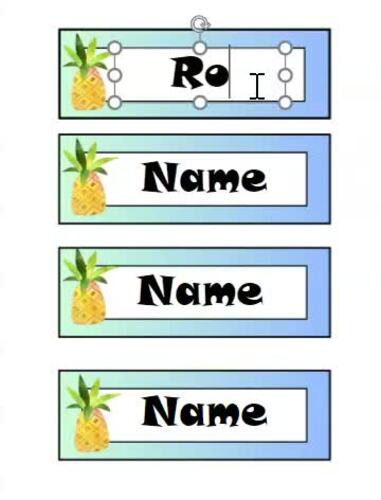 EDITABLE Pineapple Desk Name Tags/ Pineapple Bookmarks | TPT