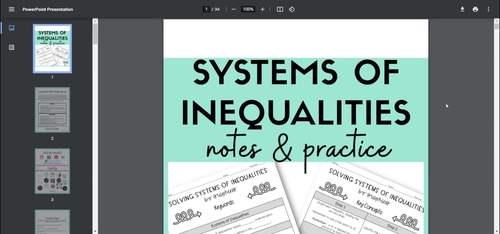 Solving Systems of Inequalities by Graphing Guided Notes | TPT