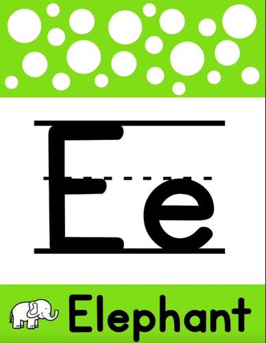 Green Polka Dot Party Alphabet Posters: Set #4 by Magical Miss Meg