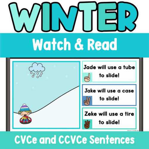 Winter Watch and Read CVCe Magic E - Animated Slides SOR Phonics