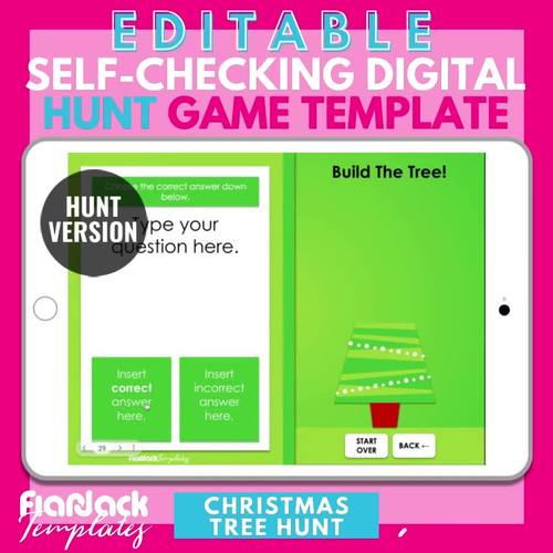 Christmas Tree Hunt Google Slides PowerPoint Editable Game Template