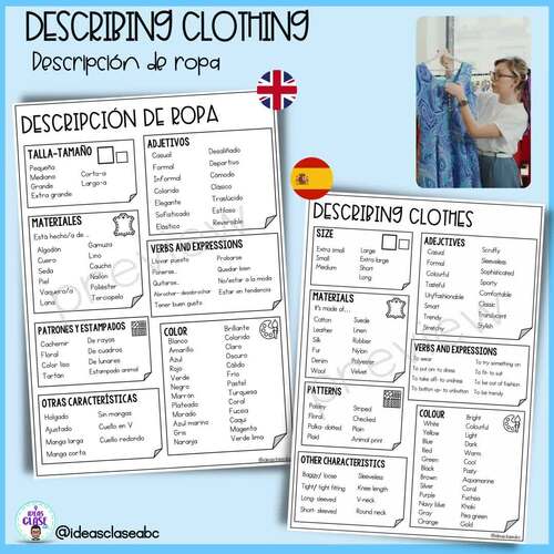Clothing study creative curriculum- descriptive writing- Clothes La ...