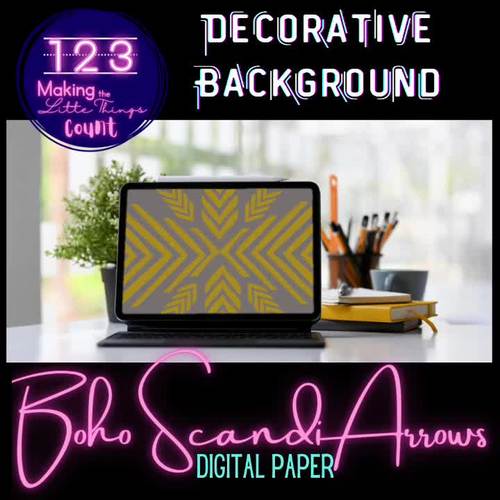 Boho Scandi Tribal Arrows Digital Paper Slide Backgrounds - Widescreen ...