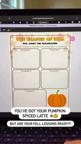 FALL BUNDLE - Leveled Reading Passages with Comprehension Questions ...