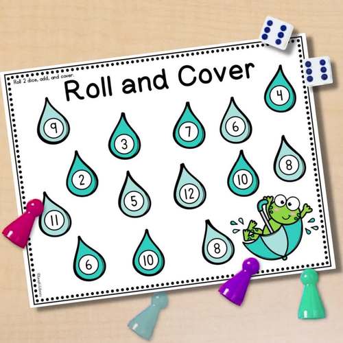 Spring Roll and Spin Math Games for Addition, Subtraction, and Number ...