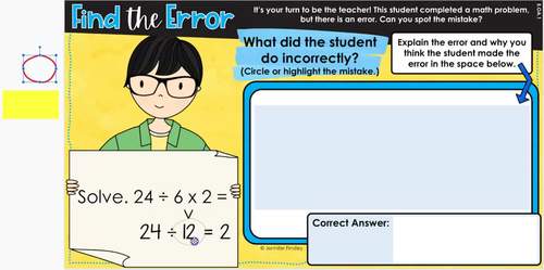 Find the Error: 5th Grade Math Error Analysis Tasks (Print & Digital)