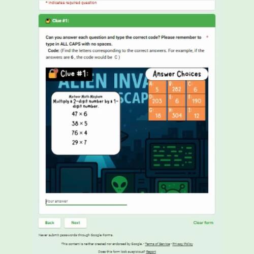 Alien Invasion | Multi-Digit Multiplication Digital Escape Room Print ...