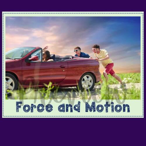 Force and Motion Vocabulary Power Point and Graphic Organizers | TPT