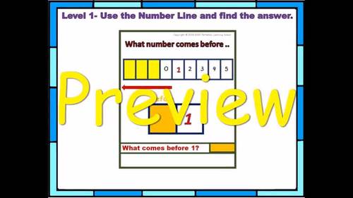 Numbers 1 to 10- What comes Before-with Number Line Tool. POWERPOINT