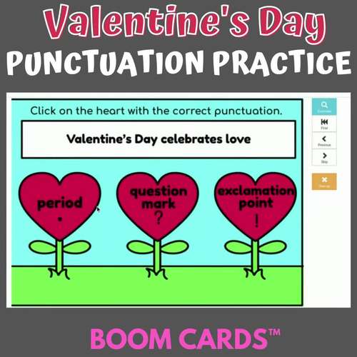 Valentine's Day BOOM Cards™ Practice Using Punctuation | TPT