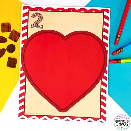 Count & Match February Box of Chocolates Numbers 1-30 + Addition ...