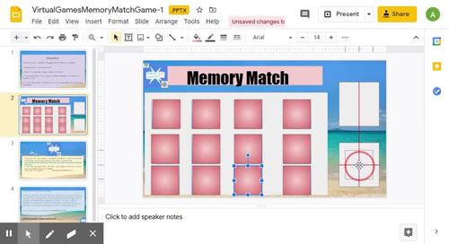Memory Match Digital Game Small Group Google Slides Activity | TPT