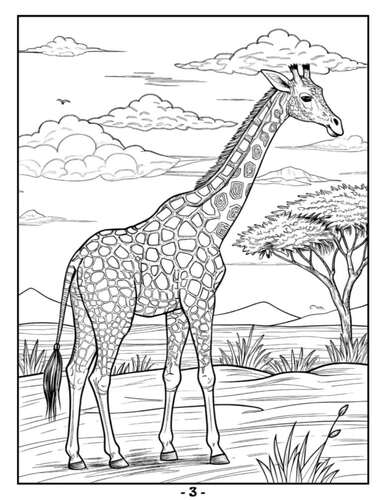 African Animals Coloring Pages: Relaxing & Realistic Wild Animal Designs