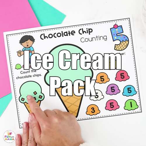 Ice Cream Activities Math + Literacy, Alphabets, Sequencing + MORE
