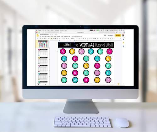 Virtual Word Wall - Interactive Digital Word Wall for Google Slides