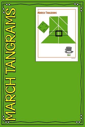TANGRAMS TANGRAM PUZZLES MARCH St. Patrick's Day Math Center Critical ...