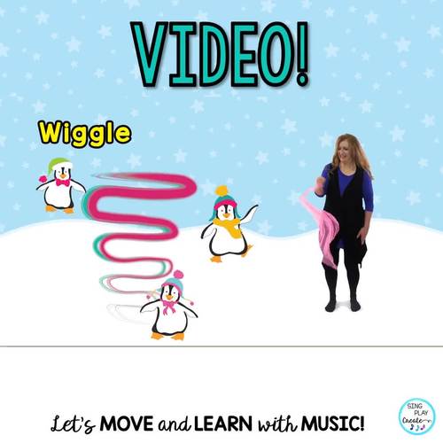 Winter Scarf Activity Video, Brain Break, PE, Music, Preschool, Home