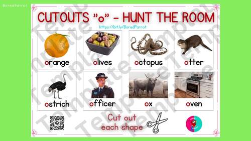 Write the Room Kindergarten - Letter "o": Writing / Vocabulary / Phonics