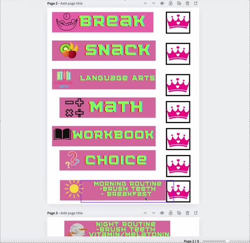 Token board Princess Peach inspired editable token economy ABA and ...