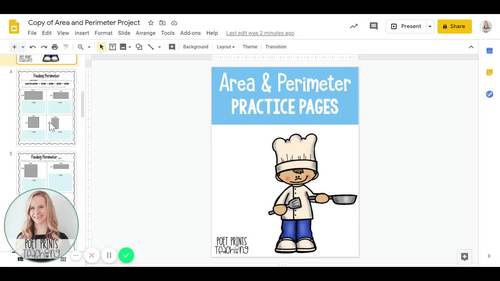 Differentiated Area and Perimeter Activity by Poet Prints Teaching