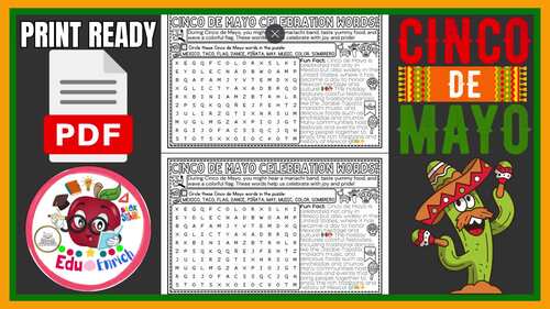 Cinco De Mayo Mini Book | Interactive Holiday Activities | K-2nd Grades