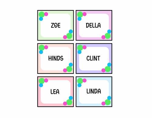 Pastel Nametags, Editable Name Plates, Book Bin Labels, Editable Cubby ...