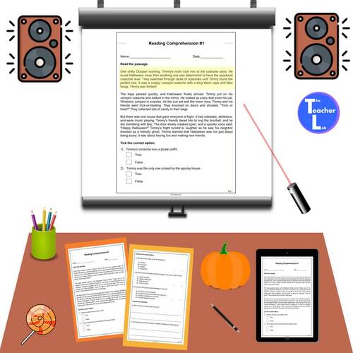 Halloween Reading Comprehension Passages and Questions 2nd Grade 3rd Grade