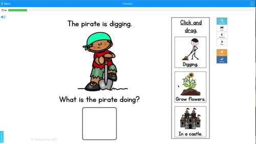 Pirate Wh Questions Boom Cards | Wh Questions for Speech Therapy