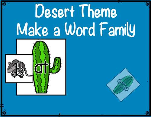 Desert Themed Make A Short Vowel Word Family Center | TPT