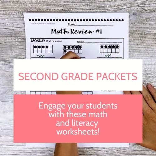 2nd Grade Distance Learning Packet: At Home Learning Activities Week #1