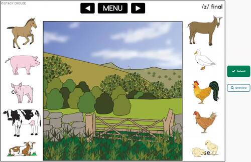 Farms Articulation Speech Therapy Activity BOOM™ CARDS Digital Scenes ...