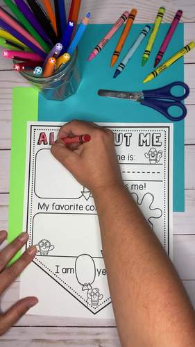Back to School Bulletin Board - All About Me Pennant Activity | TPT