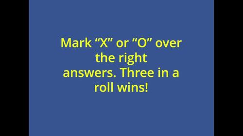 Solving Fractions PowerPoint Tic Tac Toe Game with Geometry Shapes