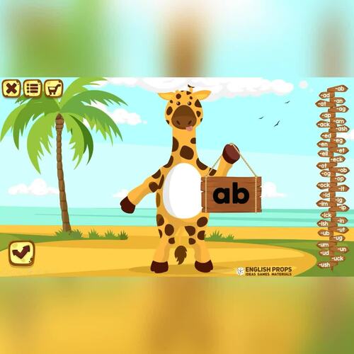 CVC Words Phonics/Short Vowels PowerPoint Sliders/Blending/Reading