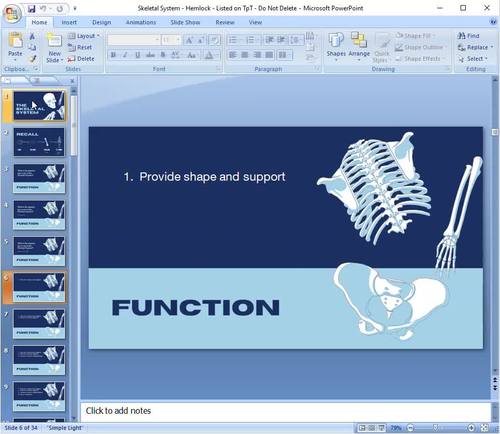 Skeletal System Bundle - PowerPoint, Interactives, CLOZE Read, Quiz