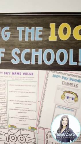 100th Day of School Math Activities, Writing & Grammar, 100 Day of ...
