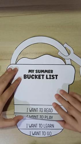 Summer Bucket List Flip Book Craft Writing Prompt End of the Year ...
